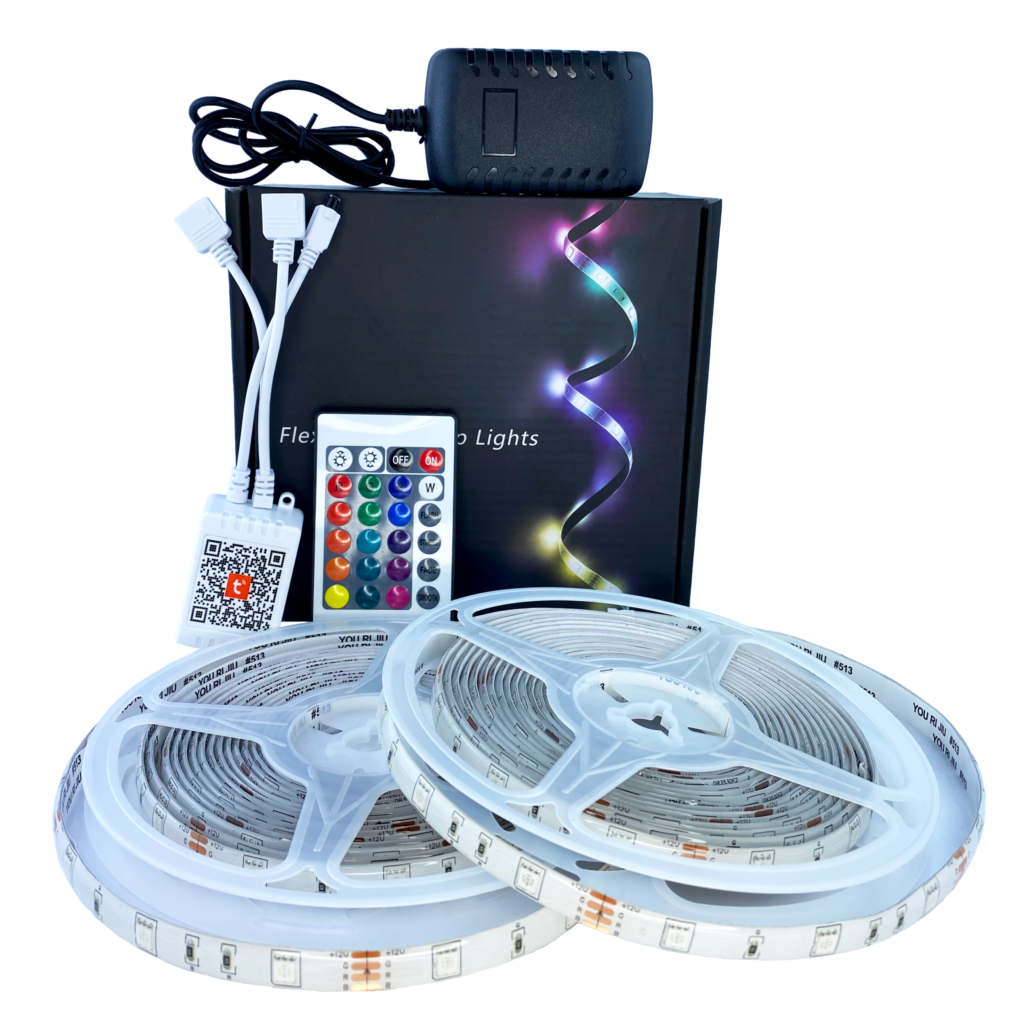KIT 2 FITA LED RGB SMD 5050 SMART APP 30 LEDS/M - BRILHANTE IMPORTADORA